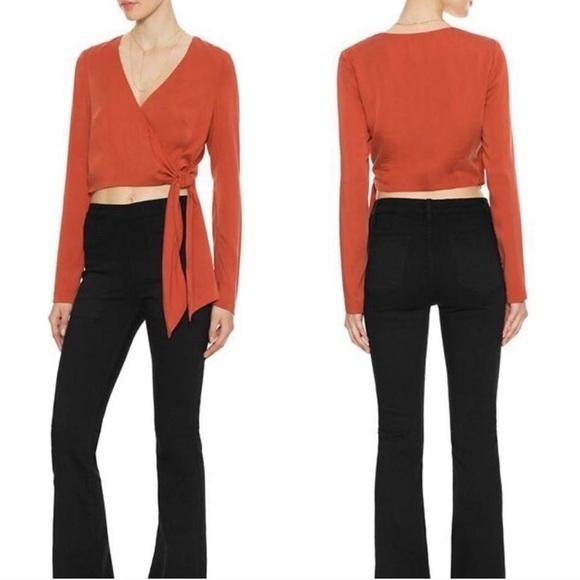 INTERMIX | Tops | Intermix Whitney Wrap Tie Front Blouse | Poshmark